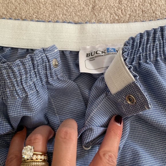 Buck & Buck | Pants | Mens Pale Blue White Checkered Pajama Pants ...